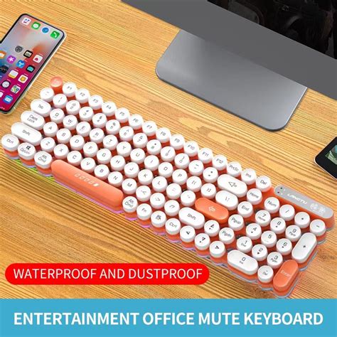 Three Modes Wired Bluetooth Wireless Usb Langtu Full Size 102 Keys Membrane Slient Keyboard