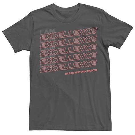 Mens Excellence Stack Text Tee