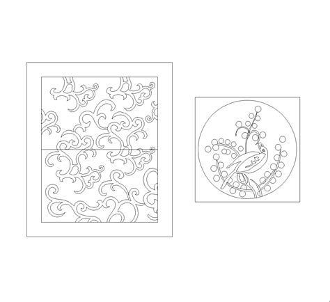 Clouds And A Bird Dwg Cad Block Free Download