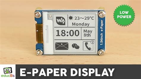 Arduino E Paper Display Review Waveshare 154 Electronics Lab