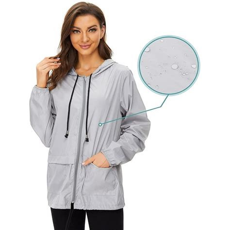 Plus Size Womens Rain Jacket With Hood Hotsell