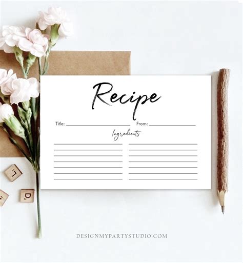 Recipe Card Template