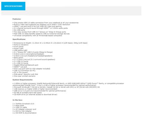 Toshiba Dynadock U Usb Docking Station
