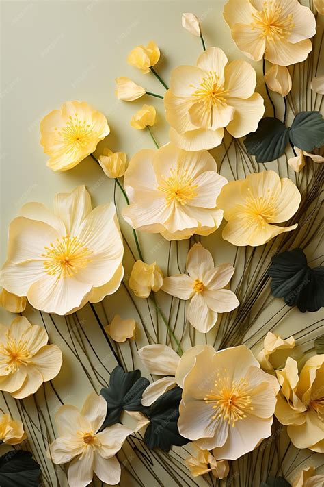 Premium Photo Frame Of Rice Paper Translucent And Blank Pale Yellow