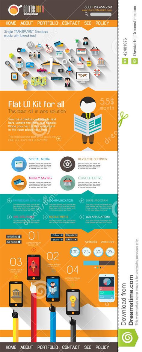 Flat Ui Website Design Stock Illustrations 164 788 Flat Ui Website Design Stock Illustrations