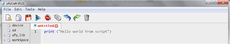 ESP32 MicroPython Executing Scripts With UPyCraft Techtutorialsx