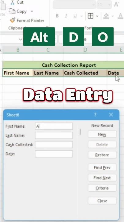 Data Entry Very Easy Method In Excel Excel Exceltips Dataentry