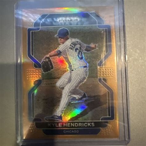 2022 Panini Prizm 177 Kyle Hendricks Chicago Cubs Neon Orange Prizm