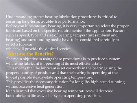 Guide To Proper Bearing Lubrication Procedures Javid Iqbal Sodagar PPT