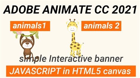 Interactivity With JavaScript In ADOBE ANIMATE CC TUTORIAL Simple Interactive HTML