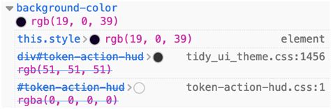 Chrome Token Action HUD Module Background Color Not Obeyed Issue 1