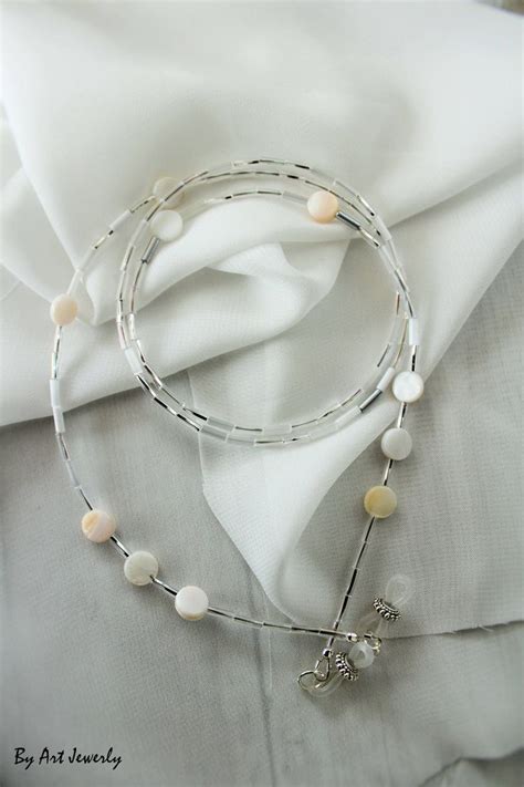 Glasses Chain Freshwater Shellglasses Stringglasses Cord White Natural Pearls Beaded Lanyard