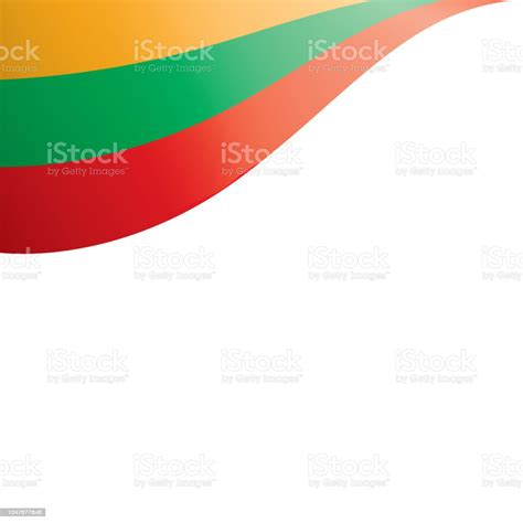 리투아니아 플래그 흰색 배경에 벡터 일러스트 레이 션 기에 대한 스톡 벡터 아트 및 기타 이미지 기 날기 리투아니아 Istock