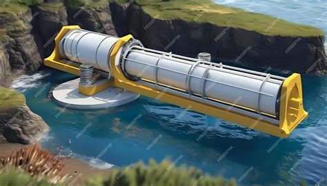 Premium Photo An Intricate Model Of A Tidal Energy Generator