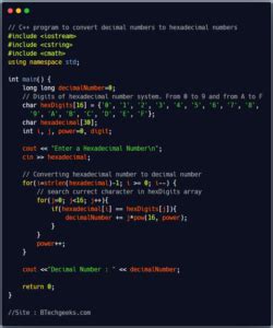 Convert Decimal To Hex C C Program To Convert Decimal Number To HexaDecimal Number BTech
