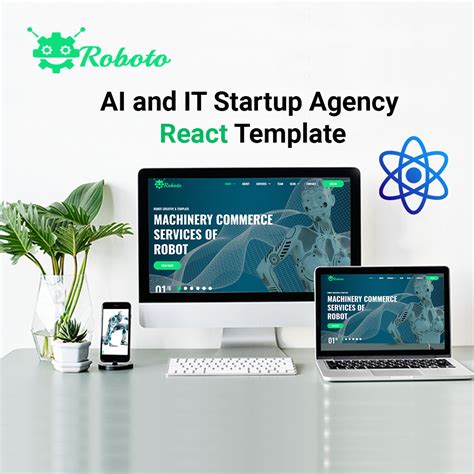 Roboto AI And IT Startup Agency React Website Template