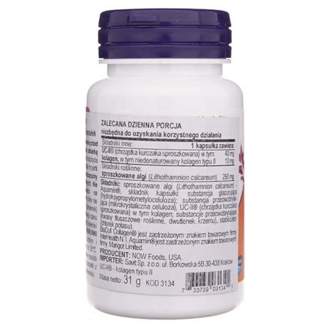 Now Foods UC-II Kolagen typu II 60 kapsułek | Medpak
