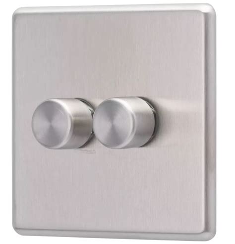 Arlec Gang Way LED Dimmer Switch Stainless Steel Screwfix