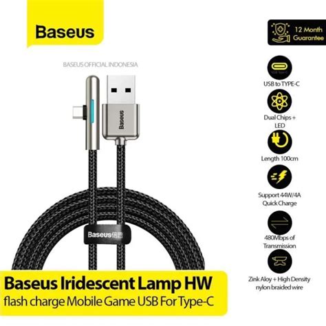 Jual Baseus Kabel Iridescent Lamp Hw Flash Kabel Charge Mobile Game