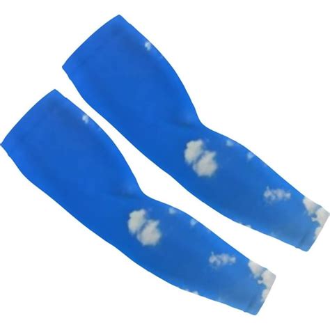 Freeamg Women Uv Sun Protection Arm Sleeves Cooling Sleeves White