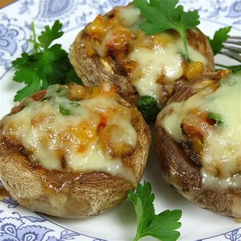 Oven Baked Stuffed Mushrooms Recipe My Edible Food