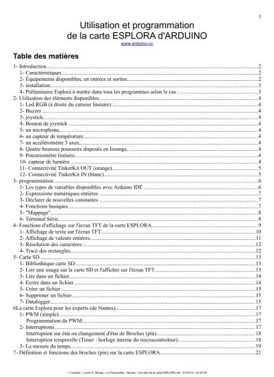 [pdf] telecharger cours arduino avancé en pdf cours arduino