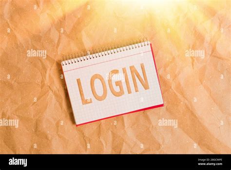 Conceptual Hand Writing Showing Login Concept Meaning Entering Website Blog Using Username And