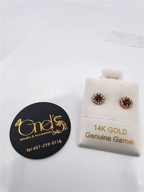 14K Garnet Earrings – Gnel´s