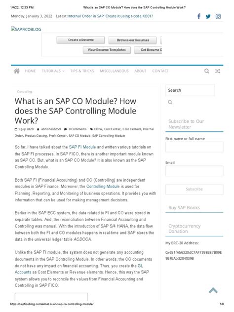 What Is An Sap Co Module How Does The Sap Controlling Module Work