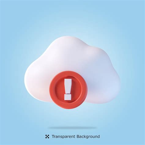 Premium Psd Cloud Error 3d Icon Illustration