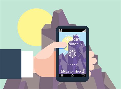 Modern Flat Designof Man Holding Smartphone With Mobile Gps Navigation Vector Art At Vecteezy