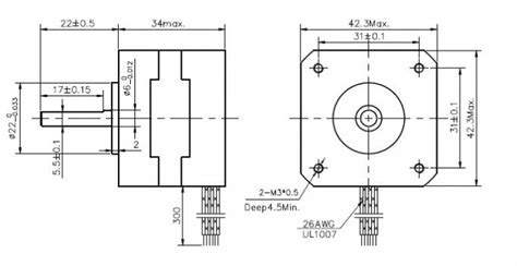 3d 프린터를 위한 Nema 17 하이브리드 스텝 모터 2 단계 4 와이어 12vdc 고토크 42mm