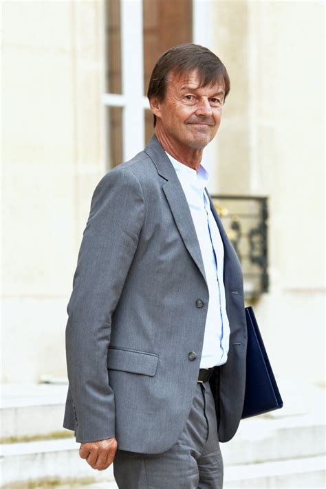 Photo Nicolas Hulot ministre de la transition écologique Sorties du conseil des ministres