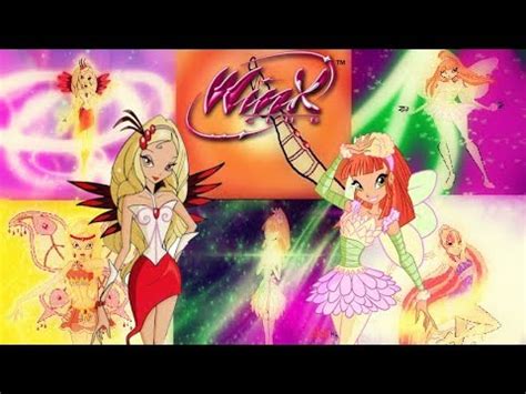 Winxclub Diaspro And Miele S All Transformations From Magic Winx Up To Enchantix Youtube