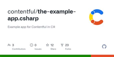 Github Contentfulthe Example Appcsharp Example App For Contentful