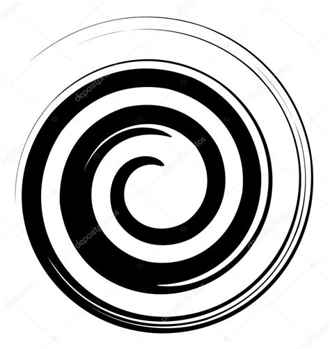 Black And White Spiral Vector — Stock Vector © Annavee 4662002