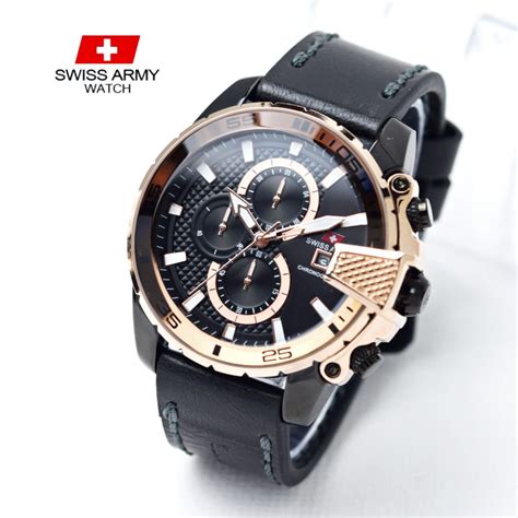 Jam Tangan Pria Swiss Army Chrono Tanggal Aktif Lazada Indonesia