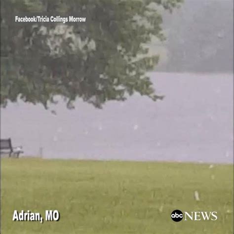 Missouri Town Hit By Massive Hail Adrian Missouri Pummeled By