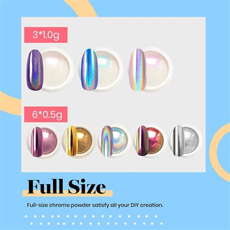 Beetles Chrome Nail Powder Kit Black White Mirror Effect Holo