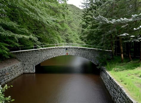 Premium Ai Image Cross Bridge