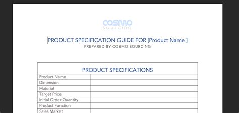 Technical Specification Template