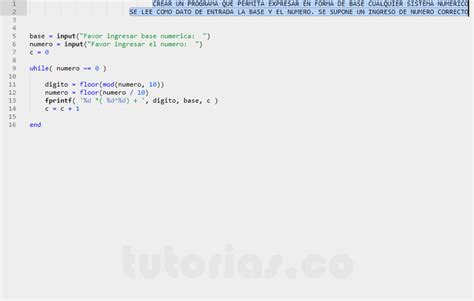 Ciclo While MatLab Expresar Base Cualquier Sistema Numerico