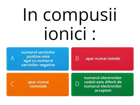 Compusi Ionici Molecule Quiz