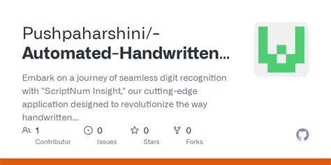 GitHub Pushpaharshini Automated Handwritten Digit Identification