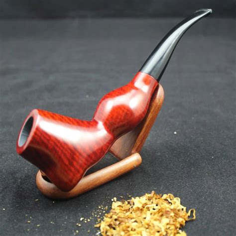 Unique Handmade Natural Red Wood Smoking Pipe Set Rosewood Weed Tobacco Wooden Pipes Tool 10pc