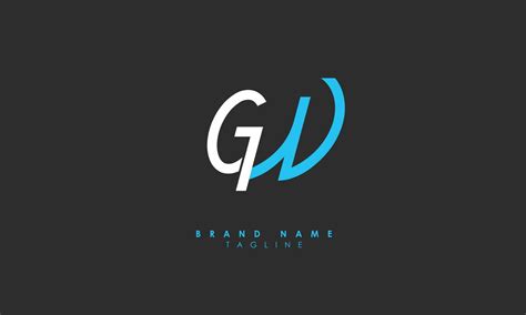 Alfabeto Letras Iniciales Monograma Logo Gw Wg G Y W 10418336 Vector