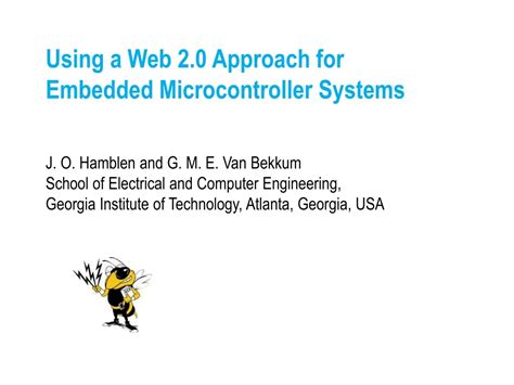 Ppt Using A Web Approach For Embedded Microcontroller Systems