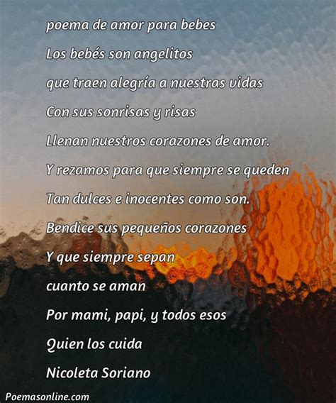 Cinco Mejores Poemas De Amor Para Bebes Poemas Online