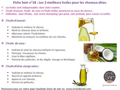 Les 3 Meilleures Huiles Pour Les Cheveux Afros BLOG ENVIE DE SOIN