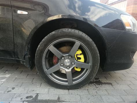 Двухпоршневые суппорта — Mitsubishi Lancer X, 1,8 л, 2008 года | своими ...